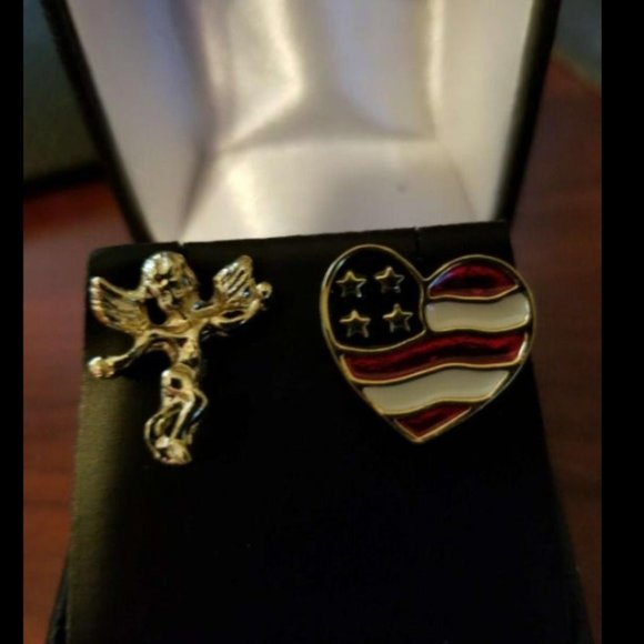 Jewelry | Guardian Angelamerican Flag Lapel Pins | Poshmark